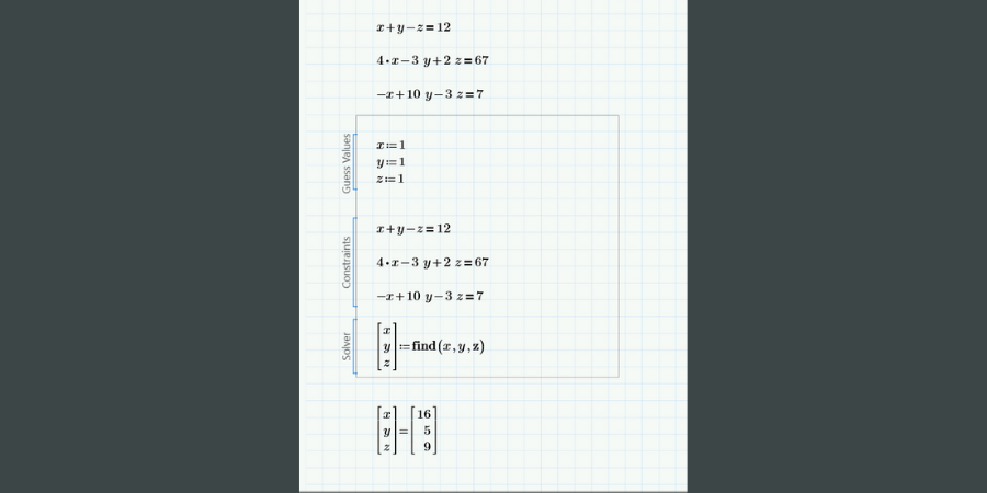 Solving Systems of Equations | PTC | Mathcad Solving Systems of Equations | PTC | Mathcad